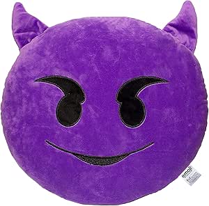Amazon.com: Emoji Devil Face Emoticon Cushion Stuffed Plush Soft Pillow ...