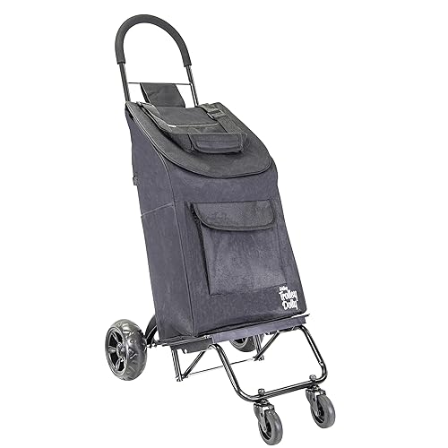 dbest products Trolley Dolly Rover with Bag, 4 Wheeled Grocery Shopping ...