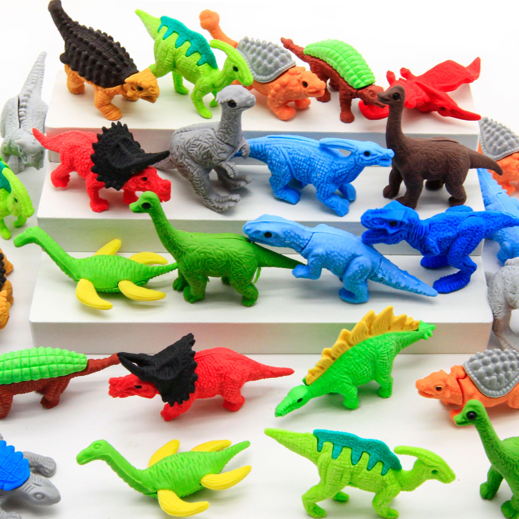 40 pcs Animal Erasers for Kids Desk Pet, Dinosaur Eraser Puzzle 3D Take ...