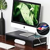 FITUEYES Computer Monitor Stand TV Shelf Risers 16.7 inch 2 Tiers ...