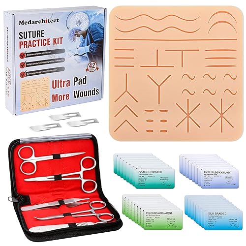Medarchitect Suture Practice Kit (42 Pieces) for Suture Skill Training ...