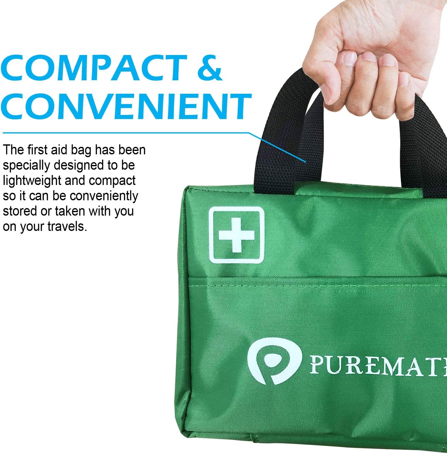 96 Piece Premium First Aid Kit Bag – Includes Eyewash, 2 x Cold (Ice ...