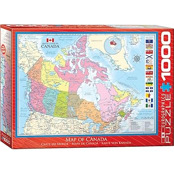 Amazon.com: EuroGraphics Map of Canada Puzzle (1000 Piece): Toys & Games