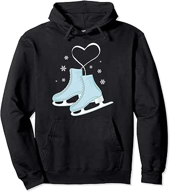 Amazon.com: Figure Ice Skating Heart Hoodie - Figure Skater Love Gift ...