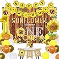 Amazon.com: Sunflower 1st Girl Birthday Party Decors Sunflower with ...