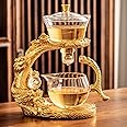 Amazon.com | Glass Teapot Set with Infuser Semi Automatic Dragon Tea ...