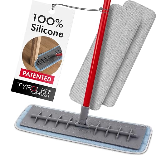 Tyroler Microfiber Patented Floor Mop, 100% Silicone Won't Scratch ...