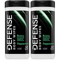 Amazon.com : Defense Soap Peppermint Body Wipes 40 Count (Pack of 2 ...