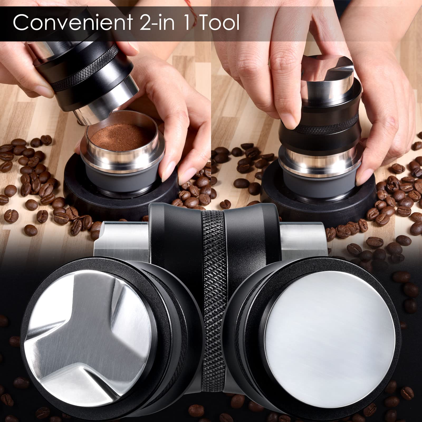 Mua 45.5mm Coffee Distributor and Tamper, Double Sided Coffee Leveler ...