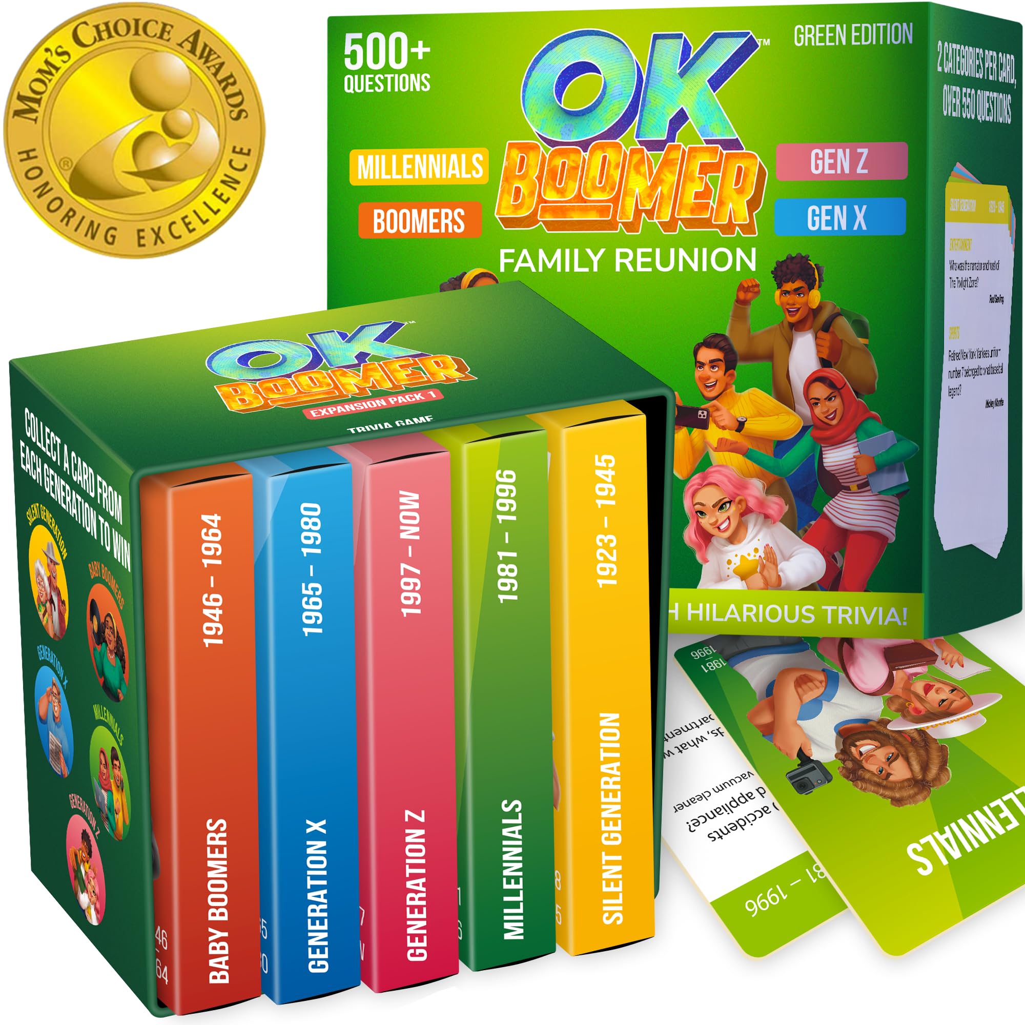 QUOKKA OK Boomer Family Game - Volume I - Board Games for Family Night - Trivia Card Games for ...