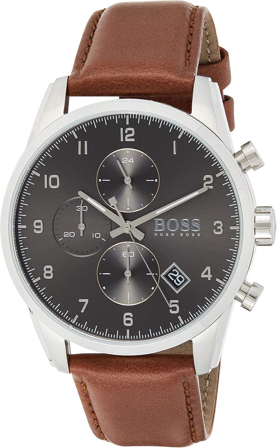Hugo Boss Men's Analogue Quartz Watch with Leather Strap 1513787 ...