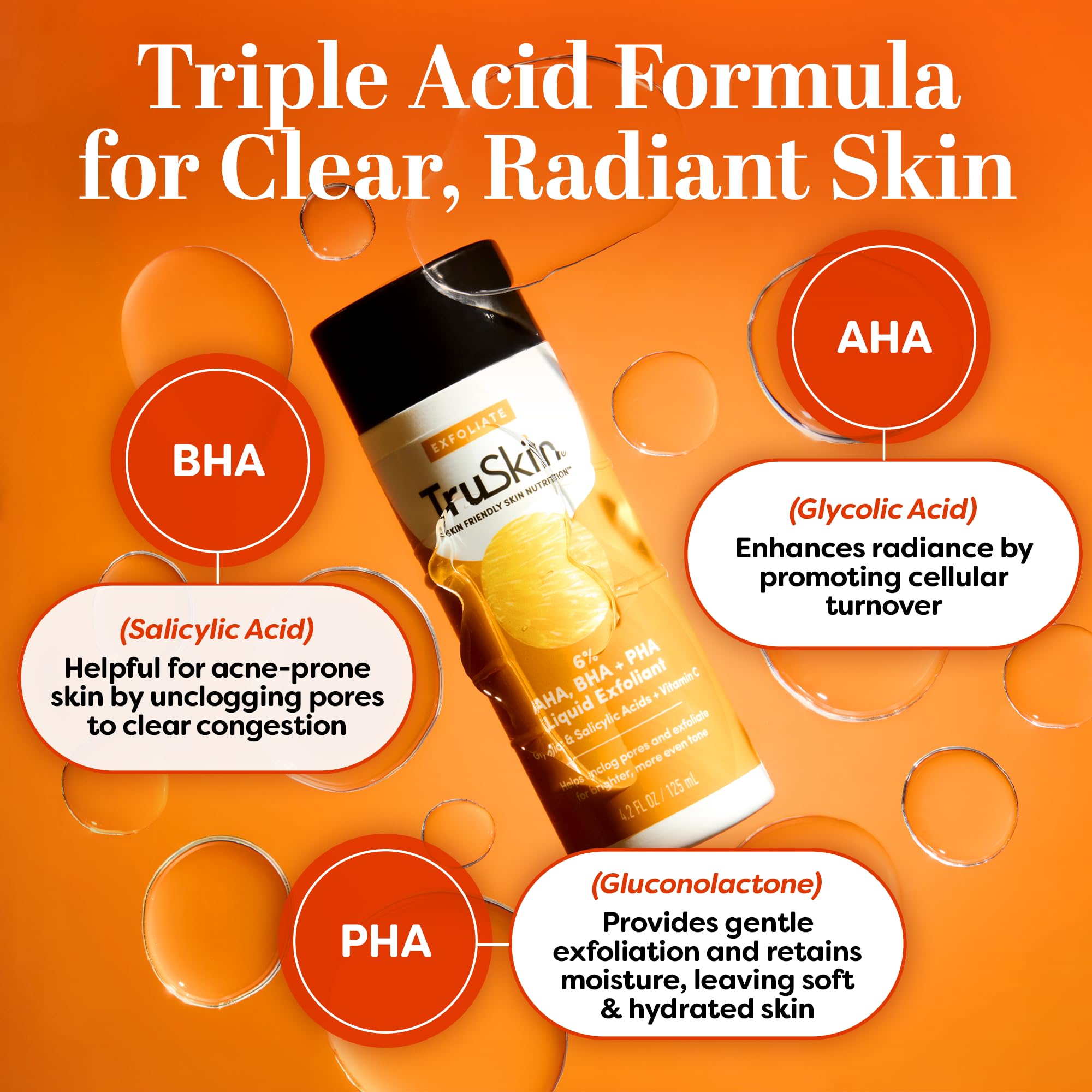 Mua TruSkin BHA Liquid Exfoliant & Toner – PHA AHA BHA Gentle ...