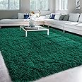 Amazon.com: OHWPEAT Fluffy Shag Area Rugs for Living Room Deep-Green ...