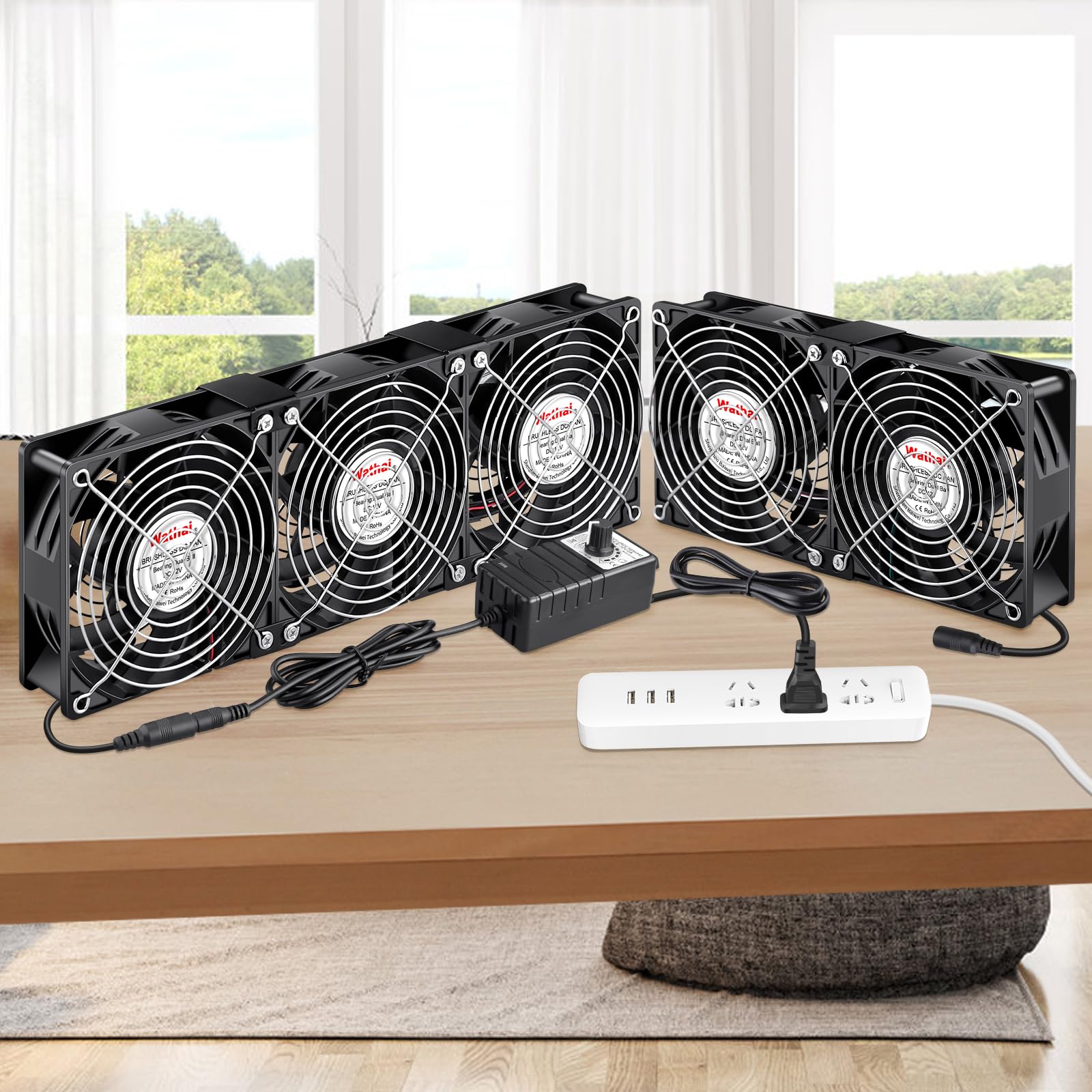 Mua Wathai 120mm 240mm x 38mm Computer Fan with AC Plug, Powerful Big ...