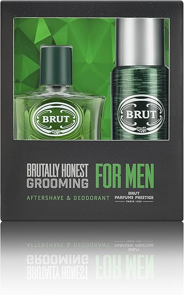 BRUT Gift Set contains 100ml Aftershave and 200ml Deo Spray: Amazon.co ...