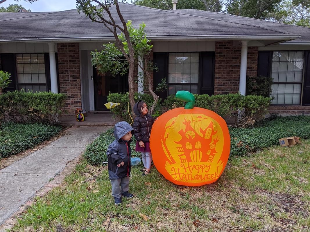 4ft Tall Panoramic Projection Pumpkin Inflatable - One Stop Shop for ...