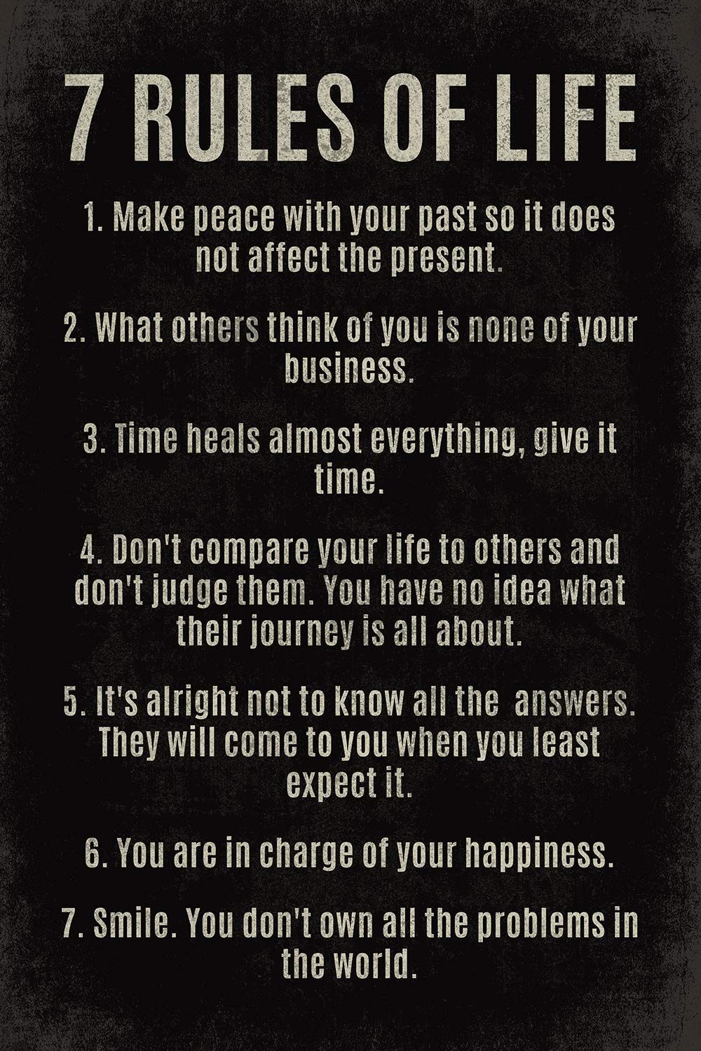 Mua 7 Rules Of Life, motivational poster print trên Amazon Mỹ chính ...