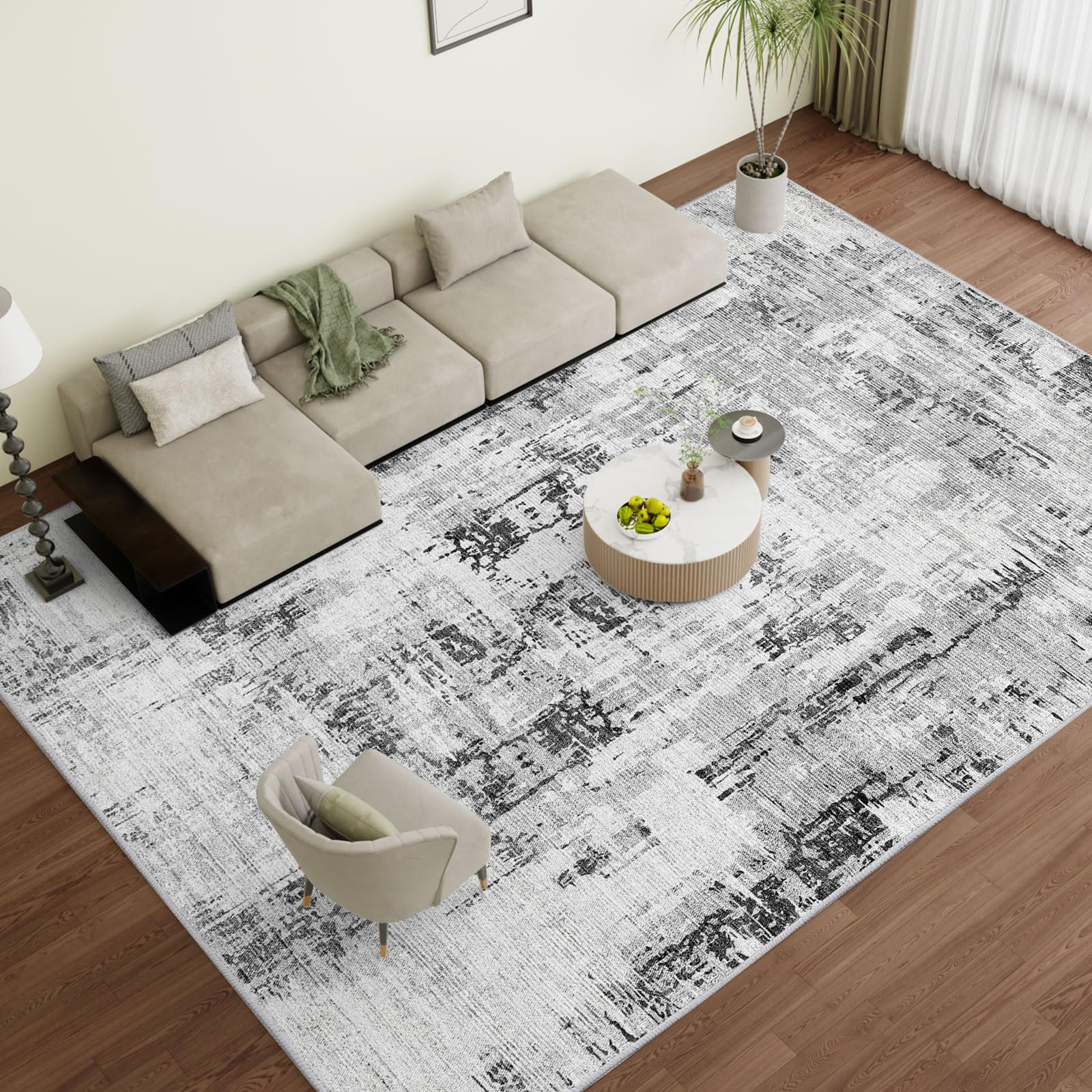 Vamcheer Washable Abstract Area Rug - Contemporary Style for Living ...