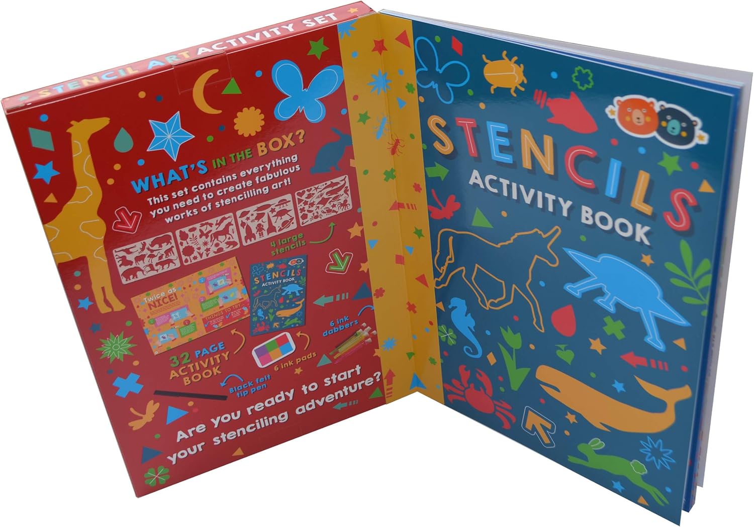 Buddy & Barney | Stencil Dabbers Activity Book Kit | with Ink Dabbers ...