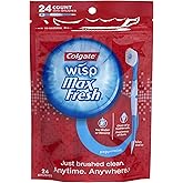 Amazon.com : Colgate Max Fresh Wisp Disposable Mini Travel Toothbrushes ...