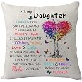 INGIOY Daughter Pillow Cover, Funny Daughter Gift for Birthday ...