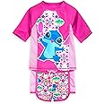 Amazon.com: Disney Stitch Rash Guard Swim Set for Girls Size 7/8 Pink ...