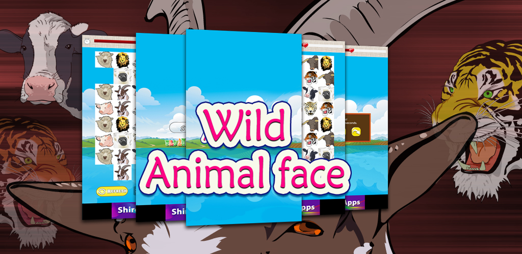 Animal Matching Game for Kids : Learn about animal faces, link and ...