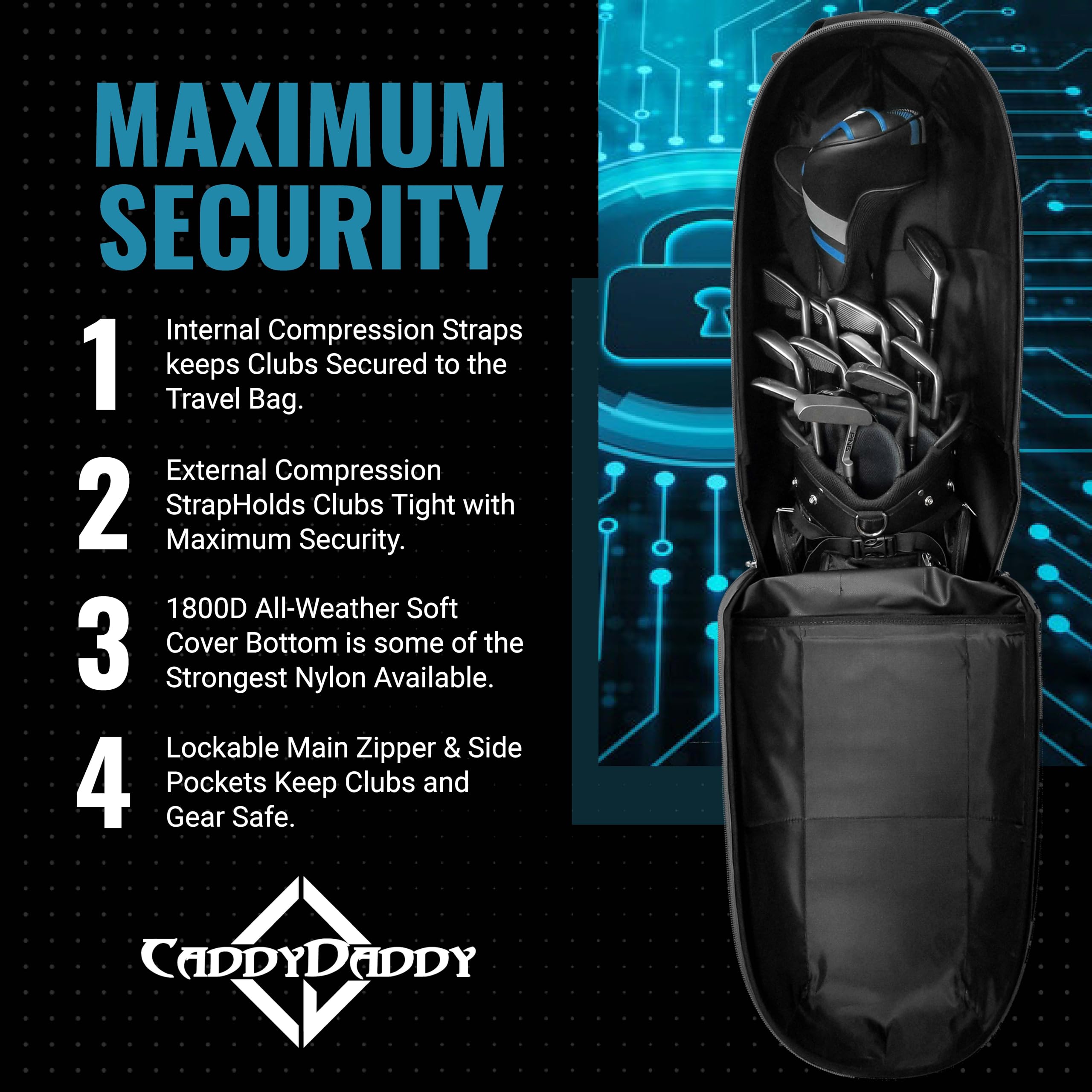 Caddydaddy Enforcer Hard Top Golf Travel Bag Cover at Angela Rich blog