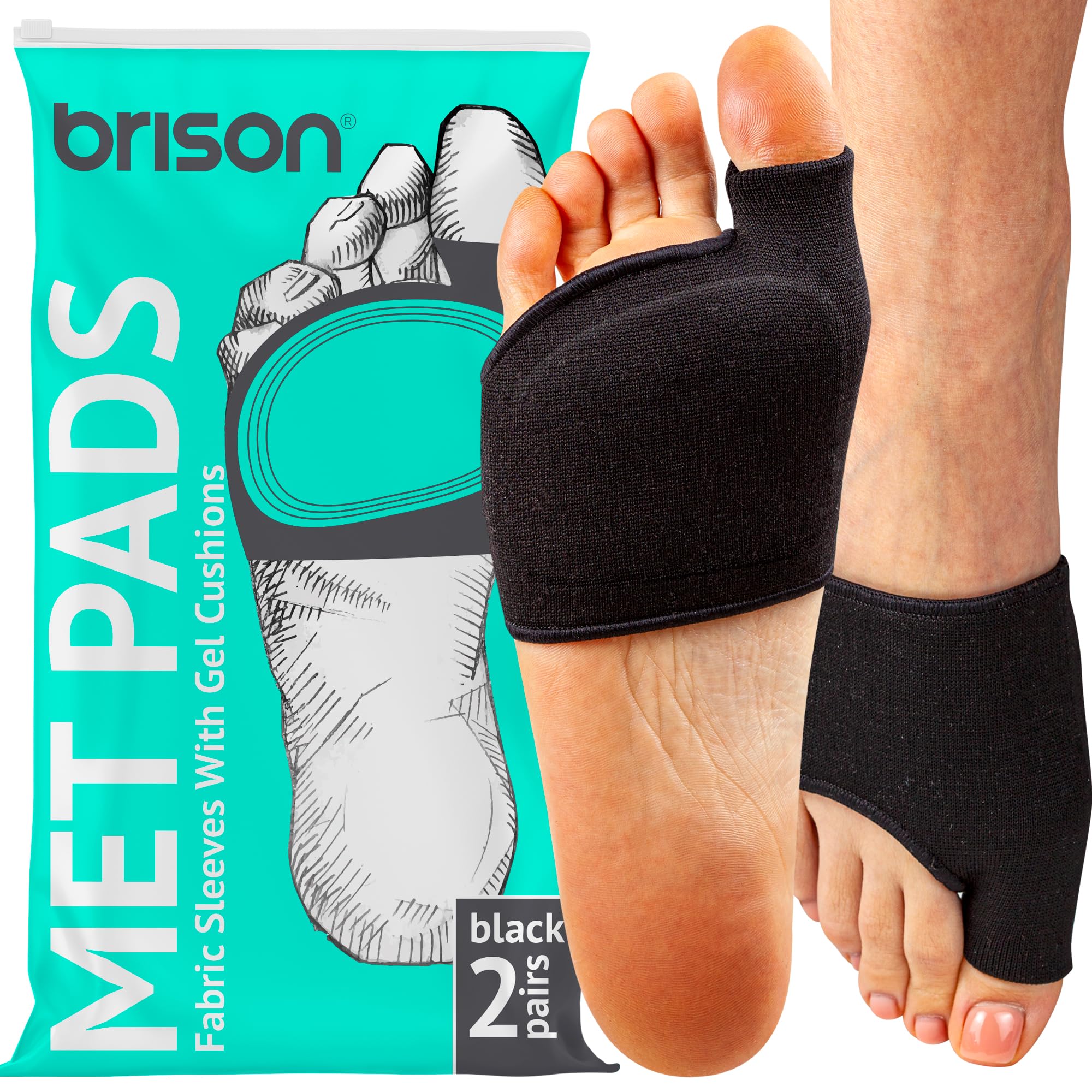 Brison Metatarsal Pads for Women and Men Ball of Foot Cushion - Gel ...