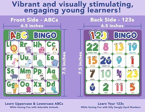Abc And 123 Bingo Cards