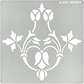 Amazon.com : Aleks Melnyk No.260 Metal Stencil, Swirls, Ornaments ...