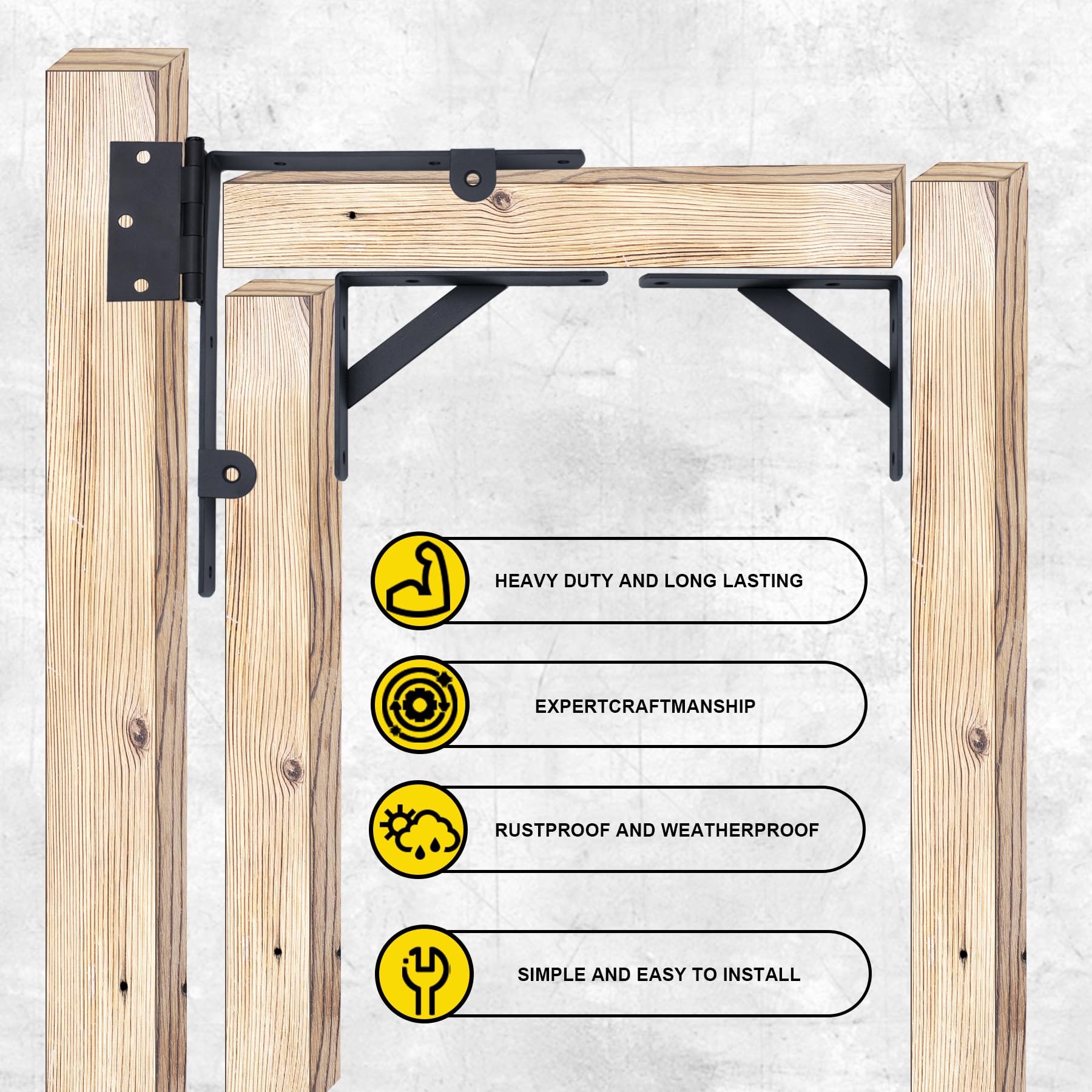 Gate Frame Kit Sdstone Heavy Duty Anti-Sag - 2 Sets Corner Brace ...