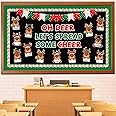 Amazon.com: Glicholi Christmas Elk Bulletin Board Set Christmas ...