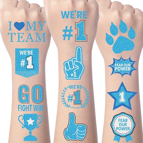 Team Spirit Face Tattoos Team Spirit Temporary Tattoos | Oriental