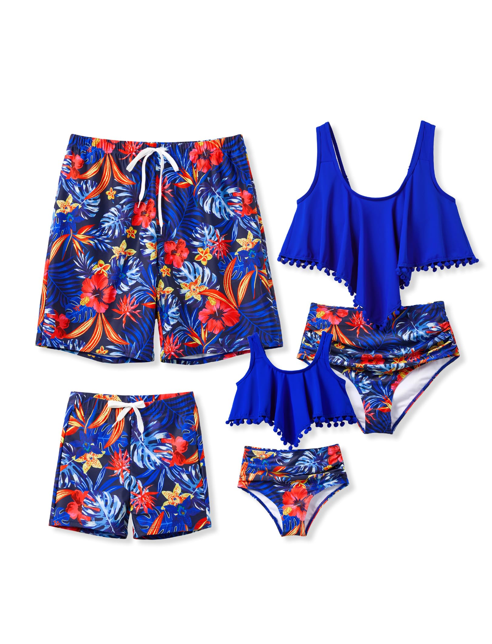 PATPAT Matching Swimsuits for Family Two Pieces Mommy and Me Matching ...