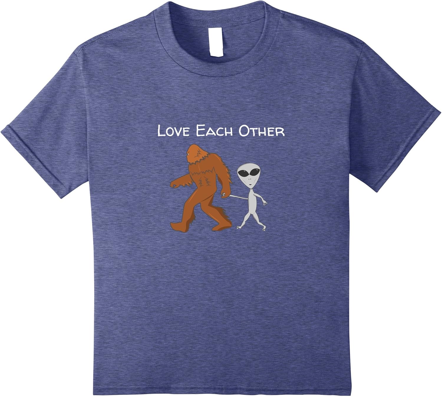 Amazon.com: No Hate Discrimination Anti Racism T Shirts- Alien Bigfoot ...