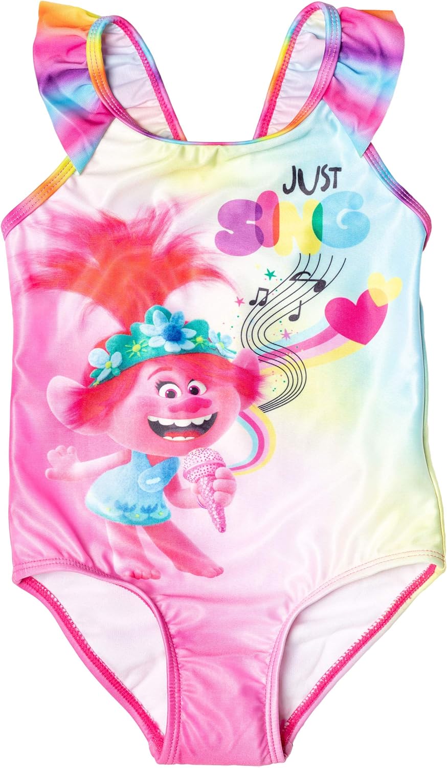 DreamWorks Trolls Poppy Toddler Girls Ruffle One Piece Bathing Suit ...