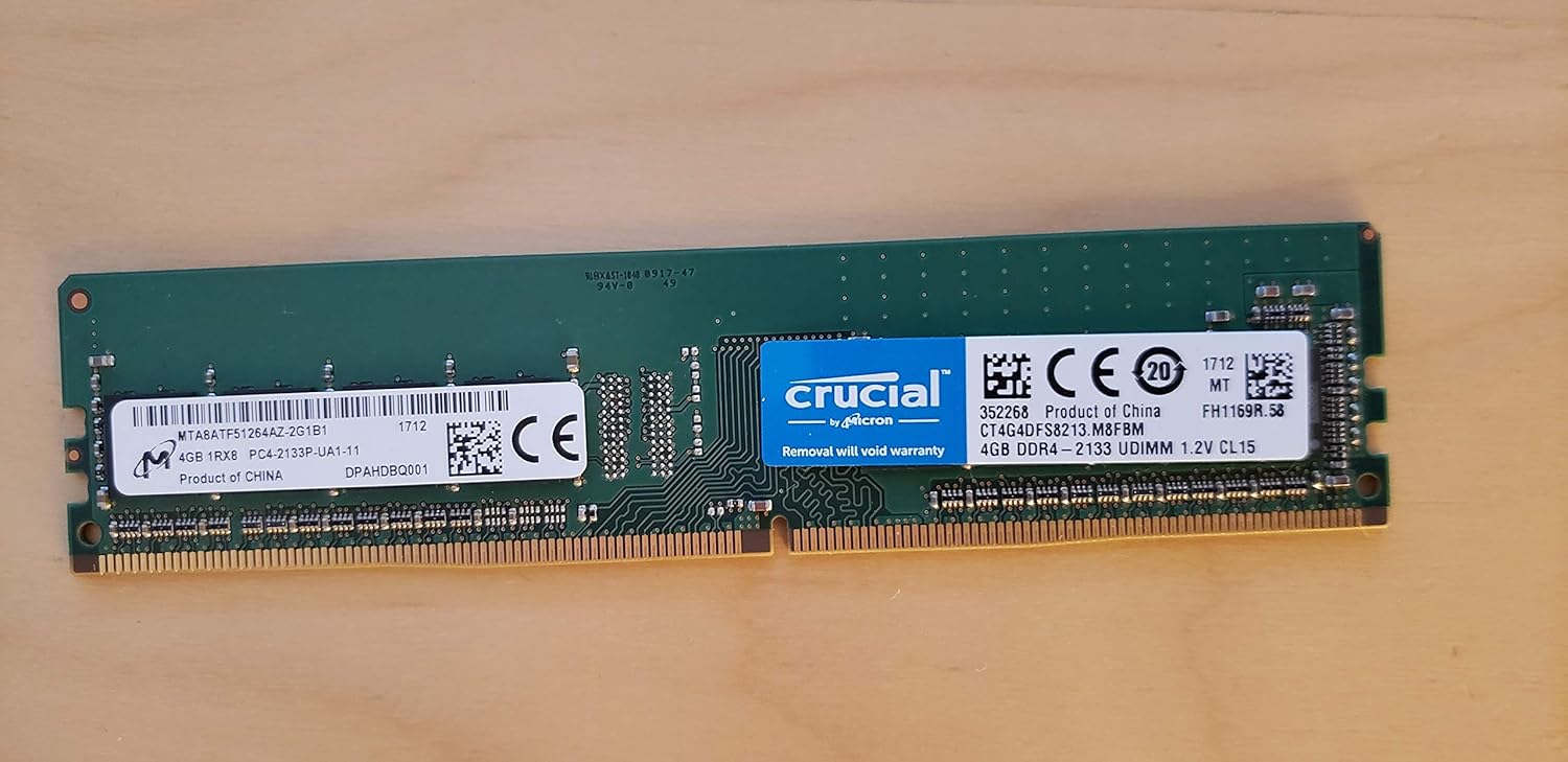 Crucial CT4G4DFS8213 - 4GB DDR4 PC4 17000 2133MHz: Amazon.co.uk: Electronics