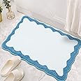 Amazon.com: Scalloped Bath Rug 20"x32" Luxury Microfiber Soft Non Slip ...