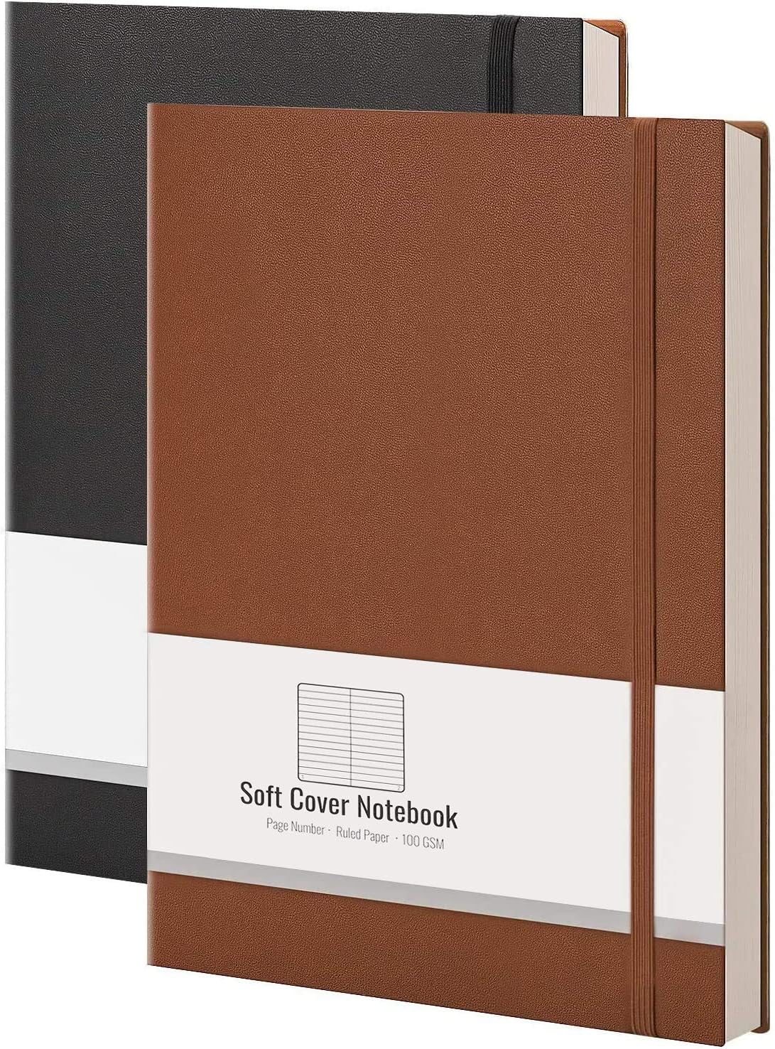 2-Pack B5 Ruled/Lined Notebook | Extra Large Softcover Journals with ...