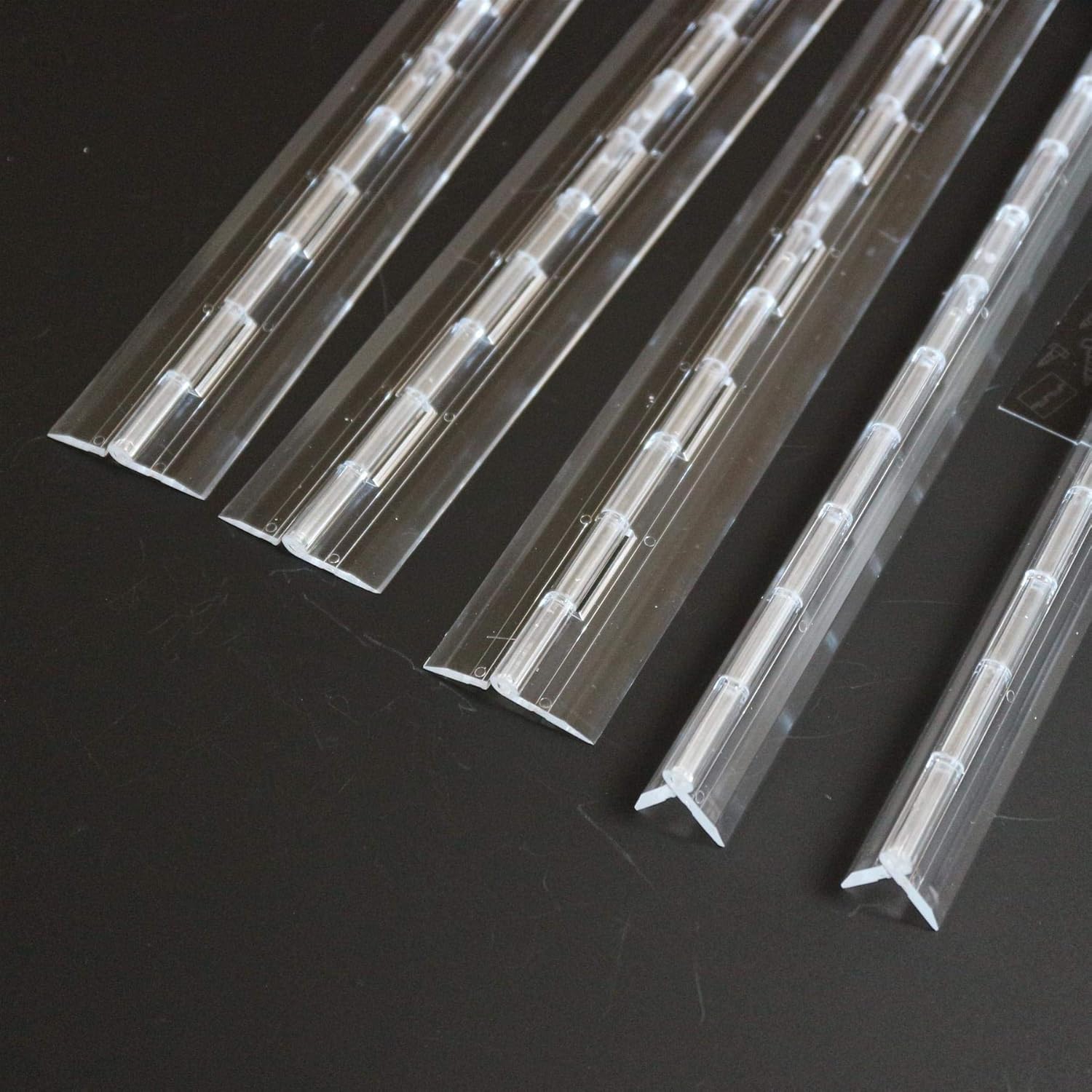 Pack of 5 Transparent Clear Plastic Acrylic 200mm Continuous Piano ...