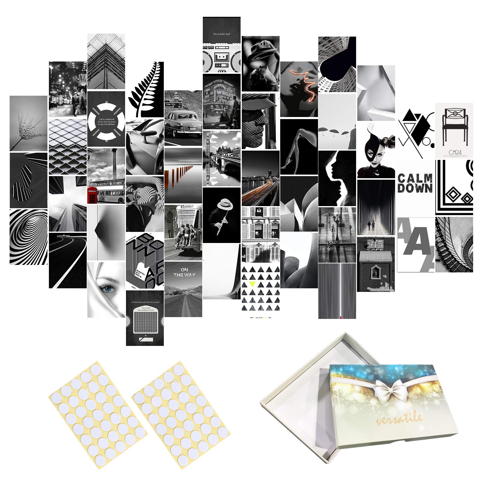Buy Black and White Aesthetic Wall Collage Kit, Aesthetic Pictures ...