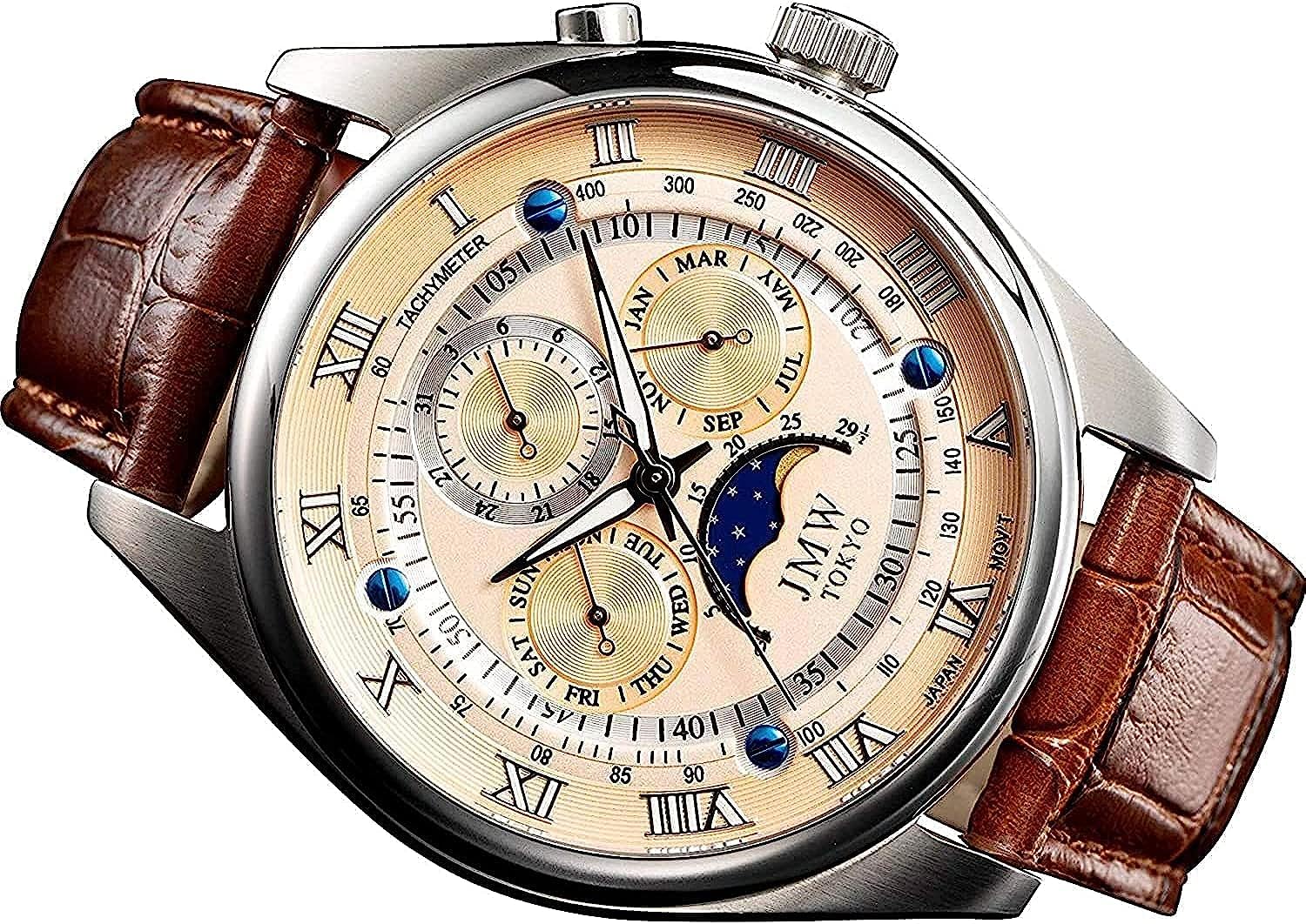 Mua JMW TOKYO Men's Wristwatch, Advanced, Moon Phase, Japanese Movement ...