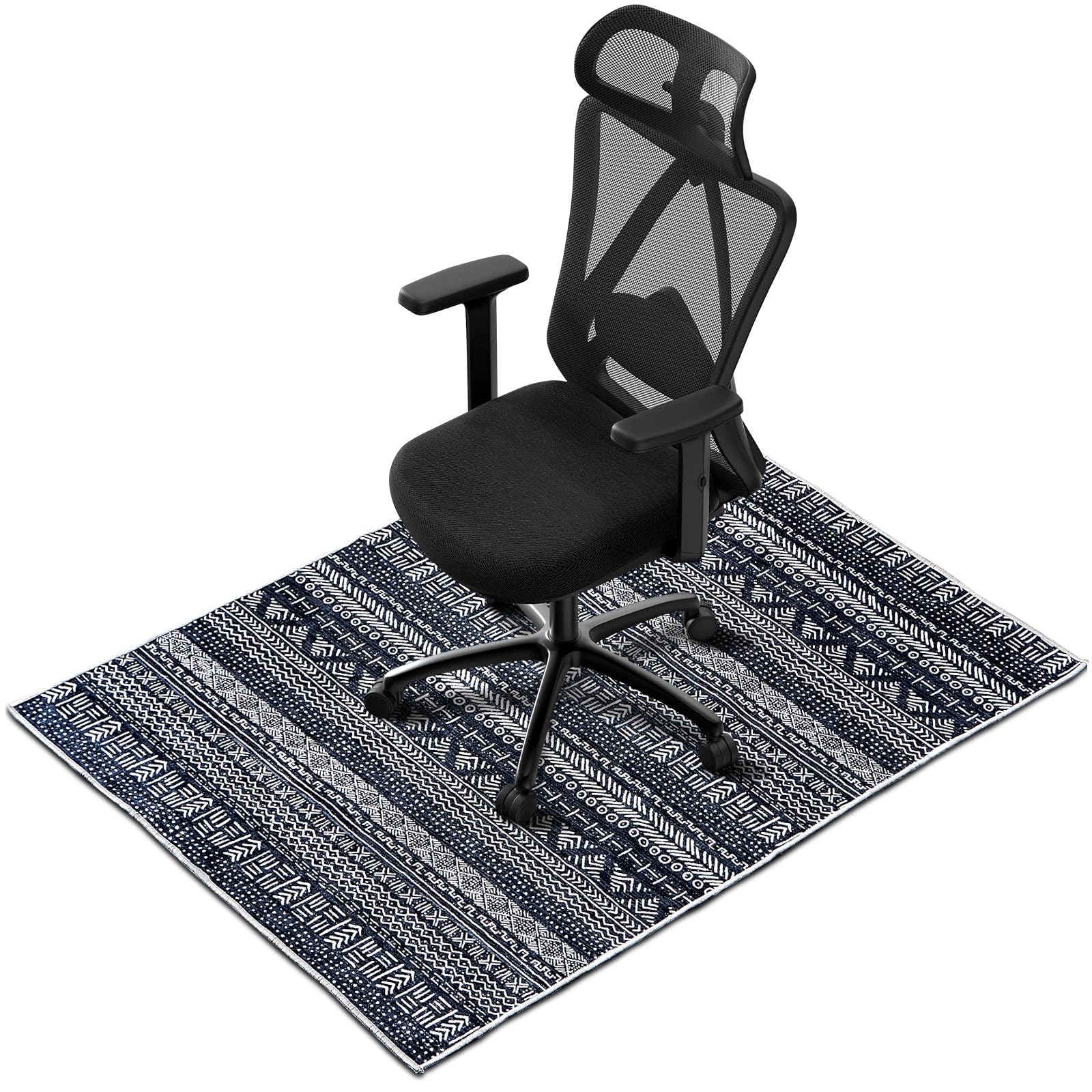 Office Chair Mat, Black Modern Chair Mat with Non-Slip Backing, 36x48 ...