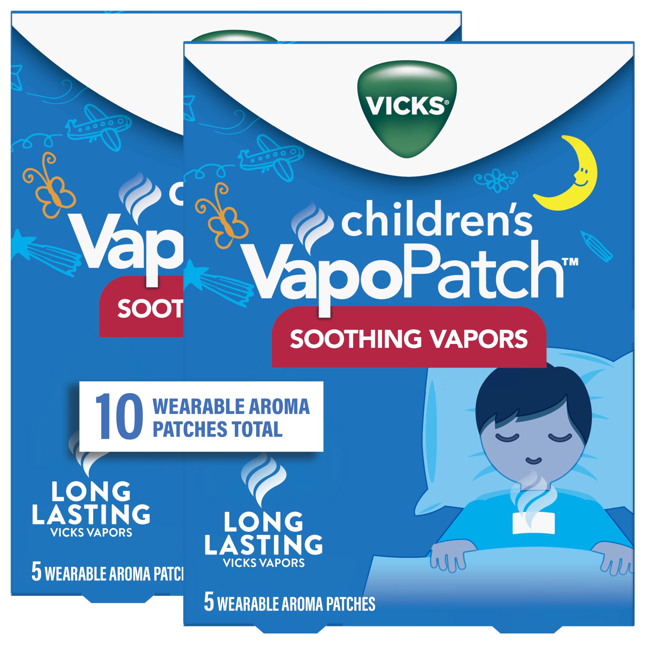 Vicks Children's VapoPatch, Wearable Mess-Free Aroma Patch, Soothing ...