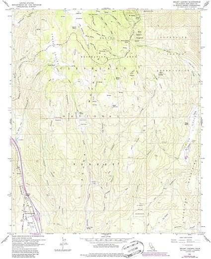 Amazon.com : YellowMaps Mount Laguna CA topo map, 1:24000 Scale, 7.5 X ...