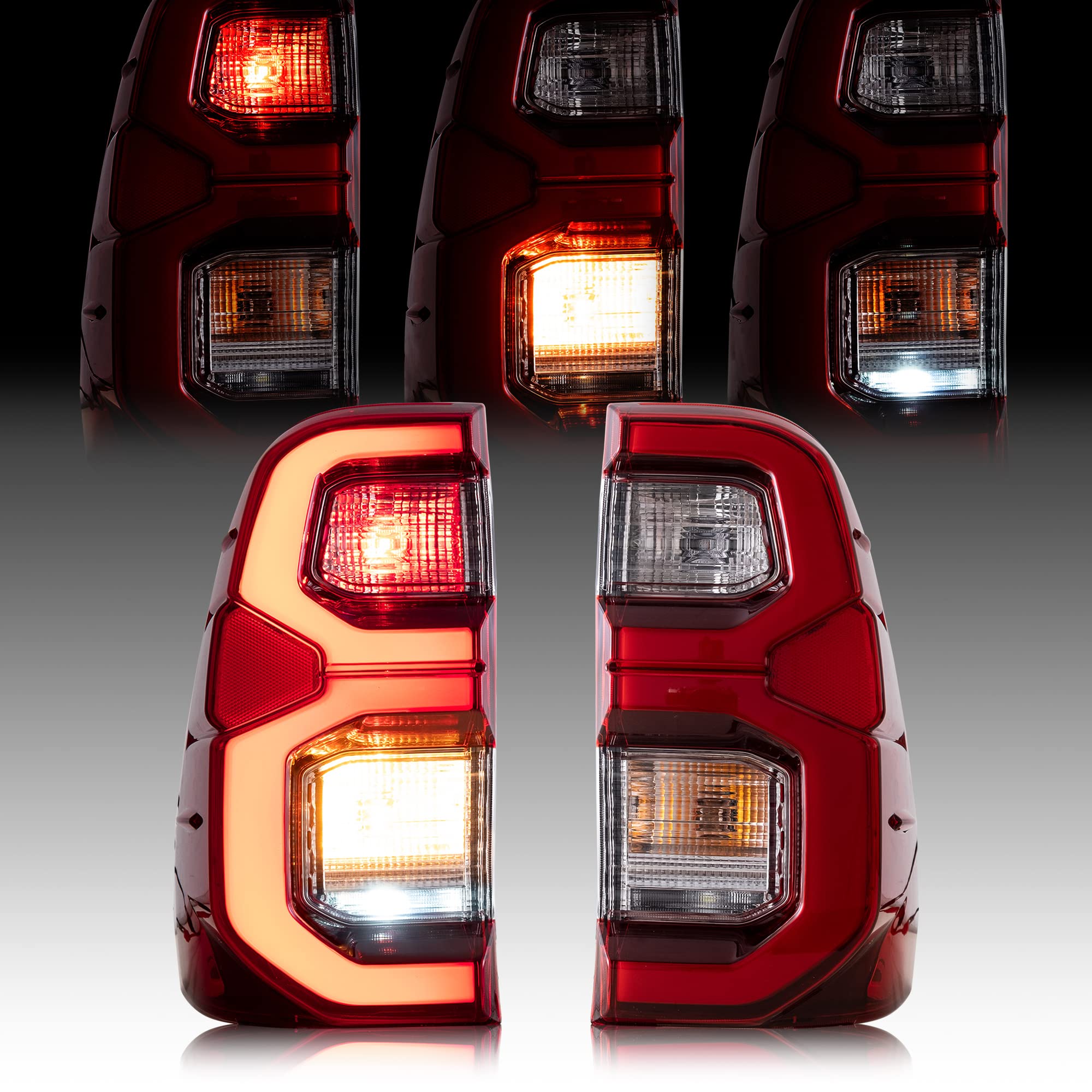 Mua VLAND LED Red Tail Lights Compatible For [ Toyota Vigo/Hilux 2015 ...