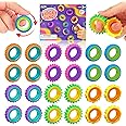 Amazon.com: Fidget Toys Sensory Rings for Kids: 24 Pack Finger Rings - Quiet Stress Toys for ...