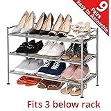 SortWise Shoe Rack 3-Tier, 18 Pairs Shoe Storage Organizer Unit ...