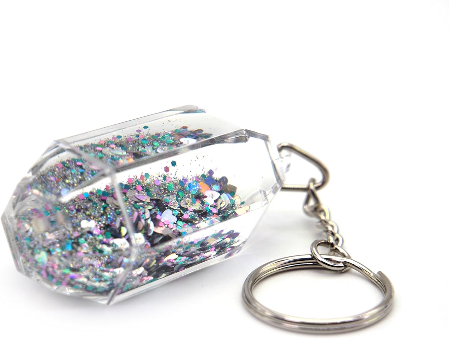 Amazon.com: Creationtop Liquid Keychain Fashionable Glitter Powder ...